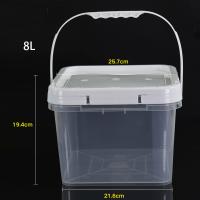 China Transparent Custom PP Plastic Milking Bucket Container for Fried Chicken and Popcorn for sale