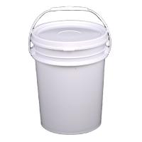 China Reusable Unbreakable 5kg White Round Plastic Fish Bucket with Lid and Handle for sale