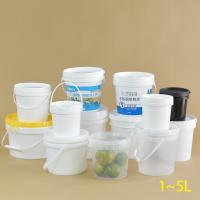 China Accessories With Lid Eco Friendly White Plastic Food Storage Bucket with Airtight Lids for sale