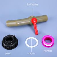 China IBC Water Tank Valve Fittings in PE Plastic Type for Garden Irrigation Connector Sample for sale