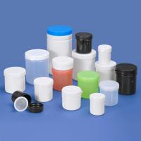China Food Grade 16 oz Plastic Jars With Lids For Peanut Butter Wide Neck Cylinder Storage Container for sale