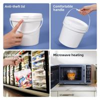 China 1L Round Plastic Tub for Packaging Honey Candy Chocolate Lollipop Jam Butter Ice Cream Cookie Bucket for sale