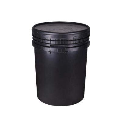 China Customized Logo 10 Gallon White Black Large Plastic Bucket with Lid Paint for sale