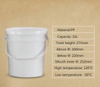 China 10L Capacity Clear Plastic Pail Bucket Barrels with Lid Convenient and Versatile for sale