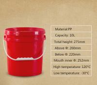 China 10L Capacity Clear Plastic Pail Bucket Barrels with Lid Convenient and Versatile for sale