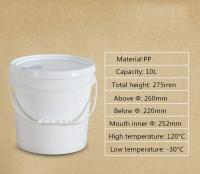 China 10L Capacity Clear Plastic Pail Bucket Barrels with Lid Convenient and Versatile for sale