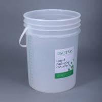 China Food Storage with UMETASS 5 Gallon Clear Plastic Bucket Printing Silk Screen Printing for sale