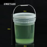 China Food Storage with UMETASS 5 Gallon Clear Plastic Bucket Printing Silk Screen Printing for sale