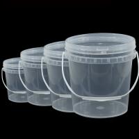 China Food Storage with UMETASS 5 Gallon Clear Plastic Bucket Printing Silk Screen Printing for sale