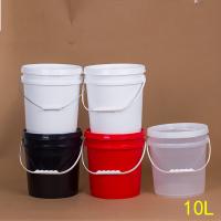 China 10L Portable Fishing PP Round Biodegradable Plastic Bucket Food Grade with Cover Seal for sale