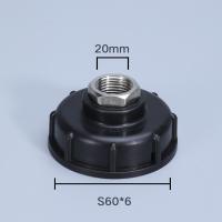 China Black IBC Tank Adapter with S60X6 Thread to 1 2