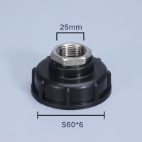 China Black IBC Tank Adapter with S60X6 Thread to 1 2