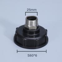 China Black IBC Tank Adapter with S60X6 Thread to 1 2