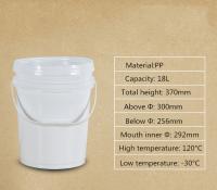China Packaging Container 1-50L Capacity Customized Logo Plastic Round Bucket Pail for Food for sale