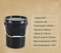 China Packaging Container 1-50L Capacity Customized Logo Plastic Round Bucket Pail for Food for sale