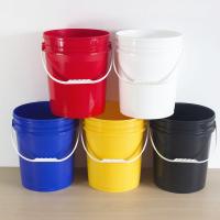 China Packaging Container 1-50L Capacity Customized Logo Plastic Round Bucket Pail for Food for sale