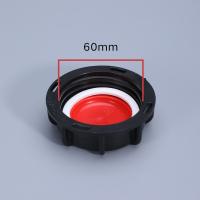 China IBC Tank Valve Lid Adapter 60mm Fine Thread Plastic with PP Flange Connection and Removable Gasket for sale