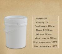 China 25L Plastic Bucket With Lid And Handle For Water Storage And Industrial Fluid Storage for sale