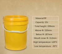 China 25L Plastic Bucket With Lid And Handle For Water Storage And Industrial Fluid Storage for sale