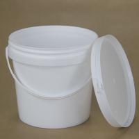 China Food Grade Plastic Container Round Bucket With Handle And Lid Good Sealing 100% Material for sale