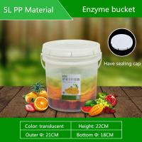 China Customized Logo 2 Lids Plastic Fermenter for Automatic Fruit Beer Enzymes Container for sale