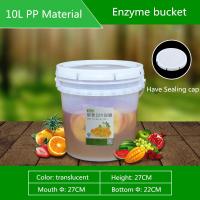 China Customized Logo 2 Lids Plastic Fermenter for Automatic Fruit Beer Enzymes Container for sale