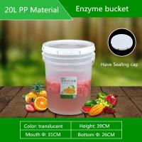 China Customized Logo 2 Lids Plastic Fermenter for Automatic Fruit Beer Enzymes Container for sale