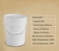 China Food Grade Raw Materials Acid Resistant Plastic Bucket for Chemical and Paint Storage for sale