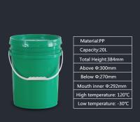 China Food Grade Raw Materials Acid Resistant Plastic Bucket for Chemical and Paint Storage for sale