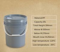China Food Grade Raw Materials Acid Resistant Plastic Bucket for Chemical and Paint Storage for sale