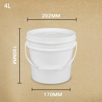 China Supplied 4L Round Plastic Bucket for Chemical Liquid Packing Capacity and Sample for sale