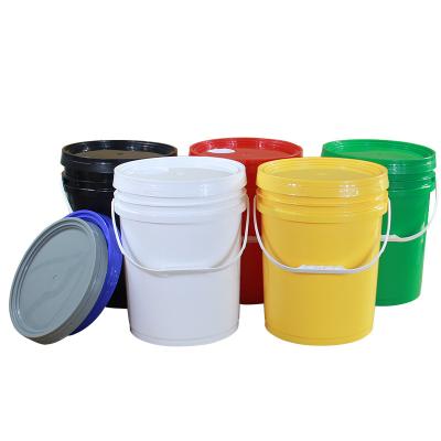 China 5 Gallon Round Plastic Bucket With Lid For Glue Images Included Plastic Material for sale