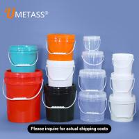 China Polypropylene Black Moulding Plastics Container Bucket Pail With Handle Lid 1-50L for sale