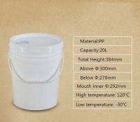 China Sealing Popcorn 5 Gallon Clear Water Bucket Liner Customized Logo Round for Packaging for sale