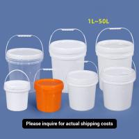 China Bucket with Sealing Lid Handle Customized Logo 500ml 1L 35L Round Food Grade PP Plastic for sale
