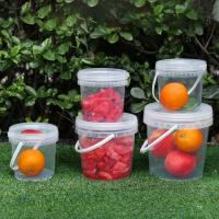 China 1L-5L -10L Round Milk Container with Lid Suitable for Packaging Sauces Honey and More for sale