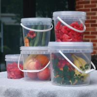 China 1L-5L -10L Round Milk Container with Lid Suitable for Packaging Sauces Honey and More for sale