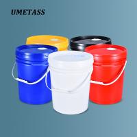 China Sample 18L Chemical Large Plastic Water Bucket Pail with Lid and Handle for sale