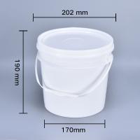 China Food Packaging 4L Plastic Paint Bucket with Lid and Handle Acceptable Customer's Logo for sale