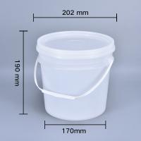 China Food Packaging 4L Plastic Paint Bucket with Lid and Handle Acceptable Customer's Logo for sale