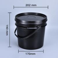 China Food Packaging 4L Plastic Paint Bucket with Lid and Handle Acceptable Customer's Logo for sale