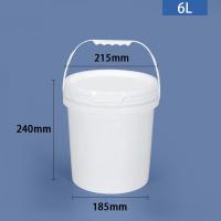 China 6L Household Clear Plastic Round Custom Printing Candy Popcorn Cookie Bucket With Lid for sale