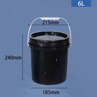 China 6L Household Clear Plastic Round Custom Printing Candy Popcorn Cookie Bucket With Lid for sale