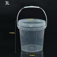 China 1L-10L Round Custom Printed Candy Cookie Clear Plastic Bucket With Leak Proof Lid Sample for sale
