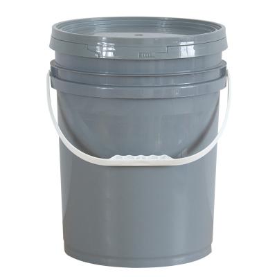 China Customrized Logo 5 Gallon Plastic Bucket With Handle And Lid For Pail For Lubricants And Powder for sale