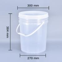 China Customrized Logo 5 Gallon Plastic Bucket With Handle And Lid For Pail For Lubricants And Powder for sale