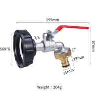 China 3/4'' Nickel Plating Bibcock With Red Handle Faucet Adapter For Hose Garden Water Tap for sale