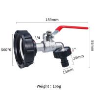 China 3/4'' Nickel Plating Bibcock With Red Handle Faucet Adapter For Hose Garden Water Tap for sale