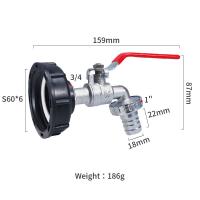 China 3/4'' Nickel Plating Bibcock With Red Handle Faucet Adapter For Hose Garden Water Tap for sale