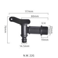 China Reducing Durable IBC Tank Tap Adapter S100*6 S60*6 Discharge Nozzle Spout Pipe Tube Connect Connector for sale
